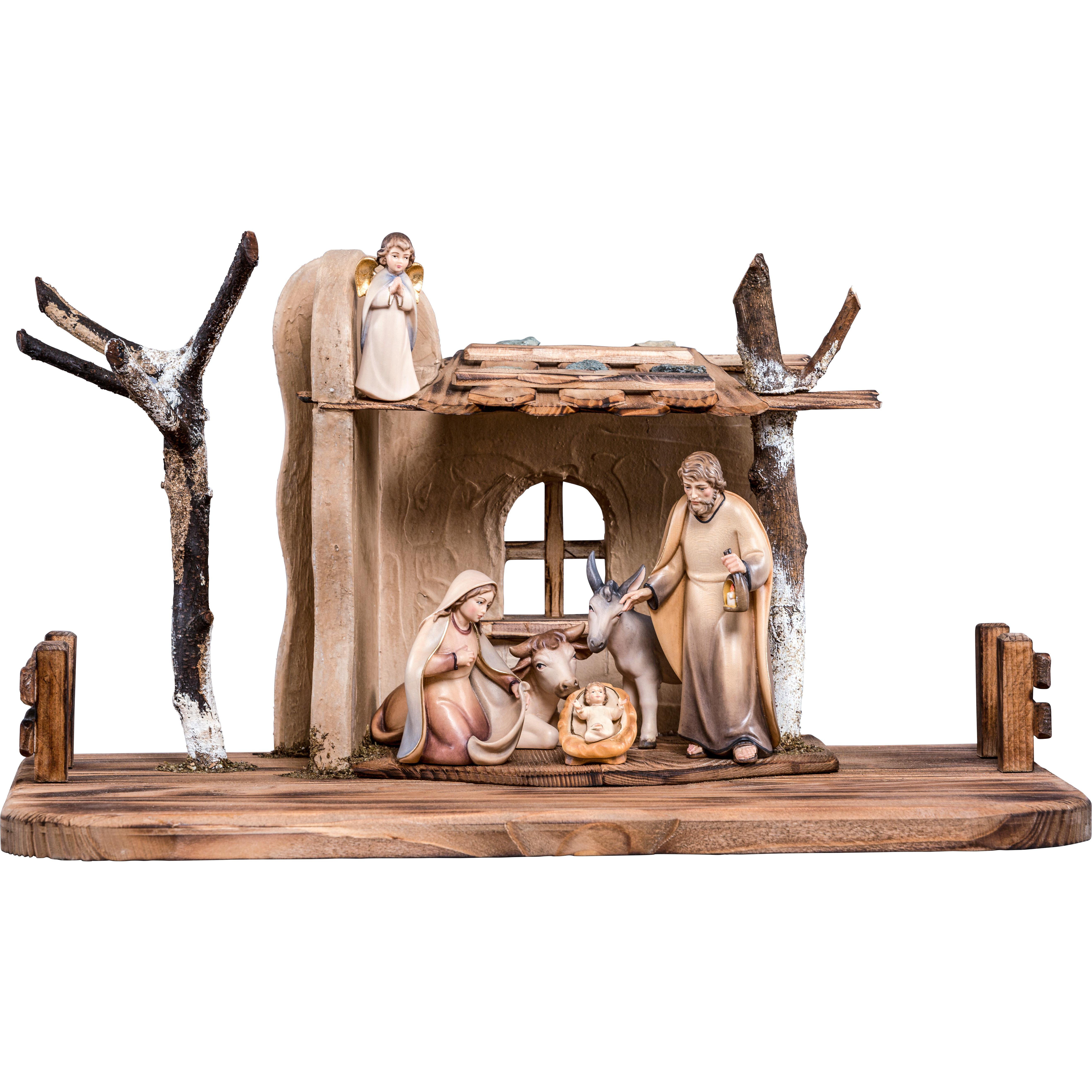 Wooden nativity scene Artis with 7 figures | Nativity scene sets ...