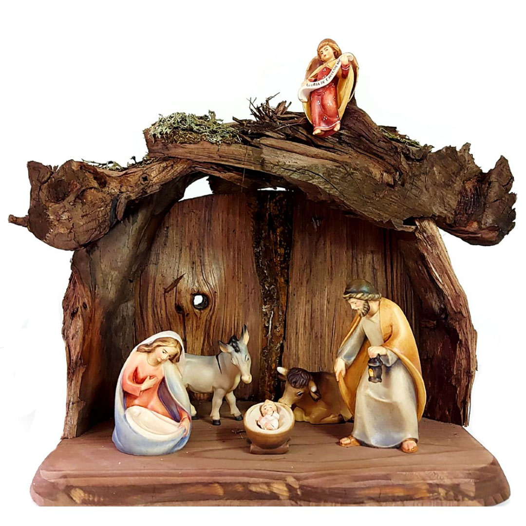 Moderný drevený vianočný betlehem | Drevené betlehemy | choralis.art