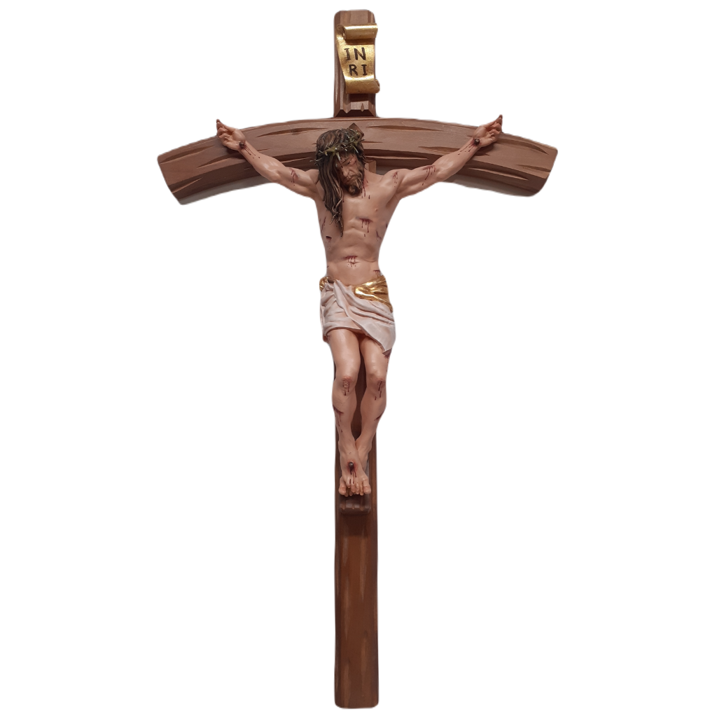 Curved cross with Jesus | Crosses | choralis.art