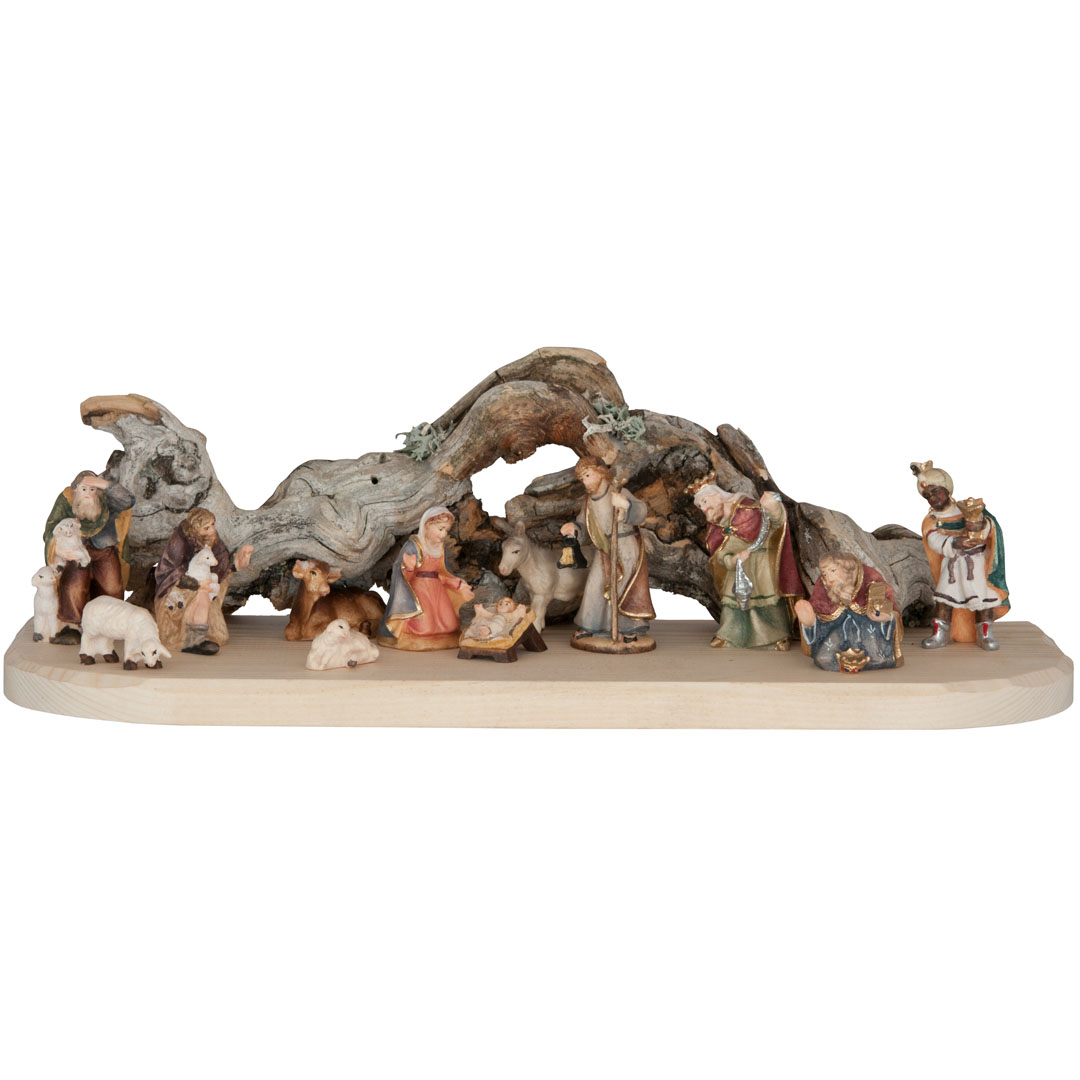 Rustic Stable with Miniature Nativity set | Nativity scene sets ...